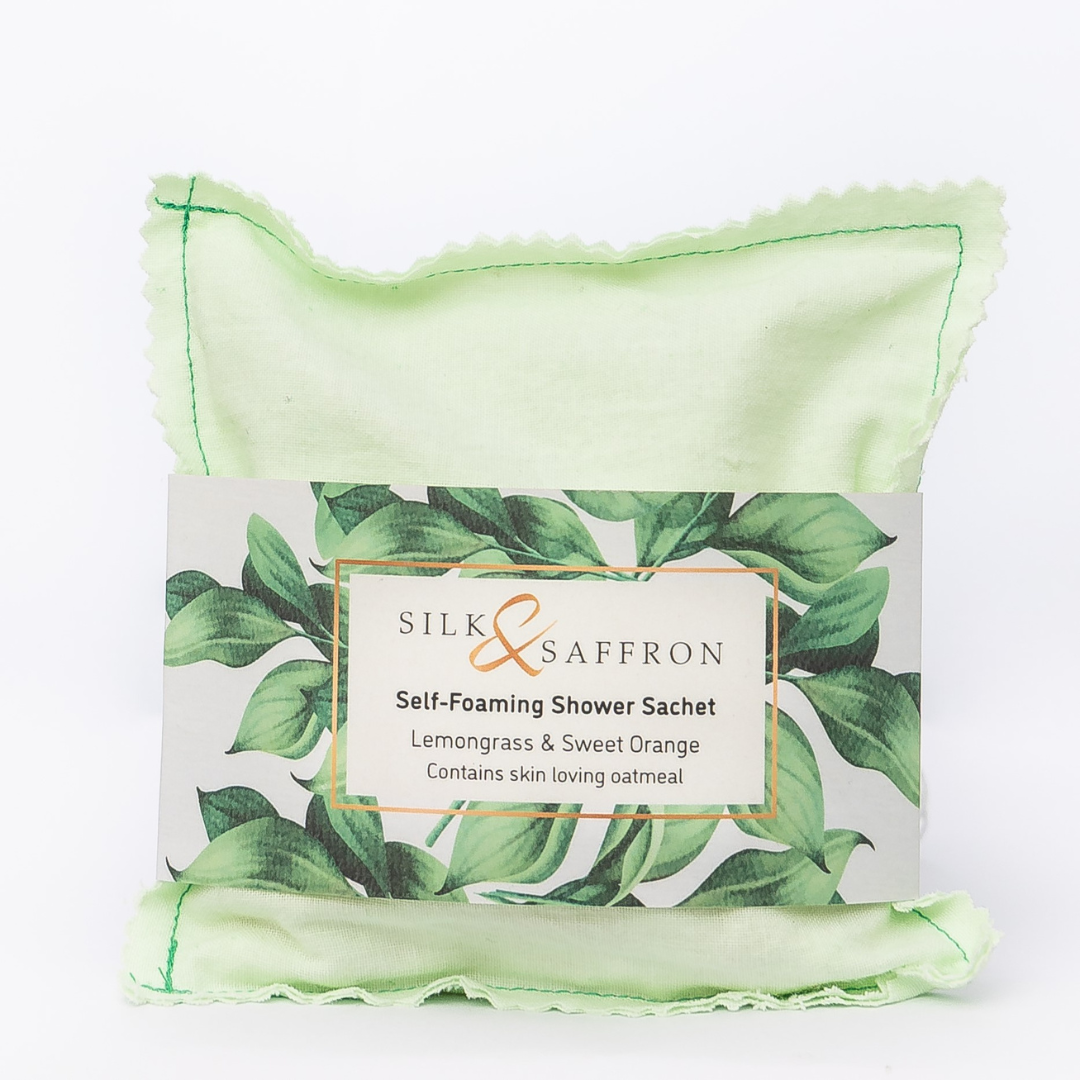 Self-Foaming Shower Sachet – SilkAndSaffron.co.za